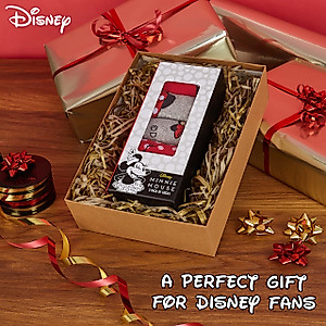 Disney Womens Novelty Socks, Pack of 5 Soft Calf Socks - Gifts for her (4/9 US, Red Minnie Mouse)