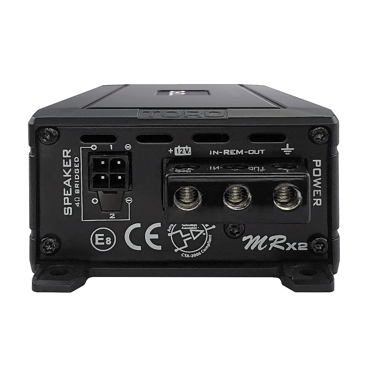 TORO TECH – MRx2, 110w x 2 RMS @ 4 Ohm – 150w x 2 RMS @ 2 Ohm Micro Sized Multi Channel Car Amplifier, Sound Quality Class D Design, Built-in Auto Sensing Turn-On, Full Range or Subwoofer Speaker