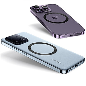 TENOC Universal Metal Ring Sticker for Magnetic Charger Compatible with iPhone/Samsung/Android All Cellphones, Magnetic Mount/Phone Holder Conversion Accessories, 3Pcs, Black