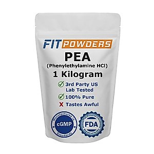 Beta Phenylethylamine HCl Pea Powder (Phenethylamine), Phenylethylamine Powder for Serotonin, Dopamine, and Energy Boost