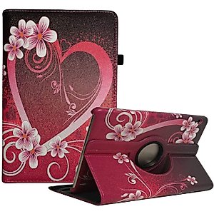 Case for Samsung Galaxy Tab A 10.1 2019, 360 Degree Rotating Stand Smart Case for Samsung Tab A 10.1 Inch Tablet [SM-T510/T515] 2019 Release (Love Heart)