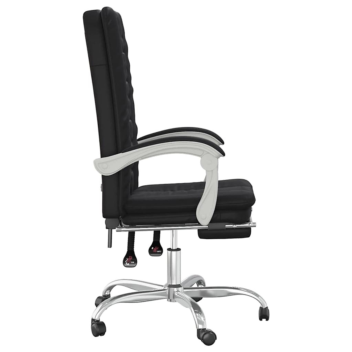 MBFLUUML High Back Computer Chair, Home Office Chair, Reclining Office Chair Black Faux Leather Suitable for Home Office