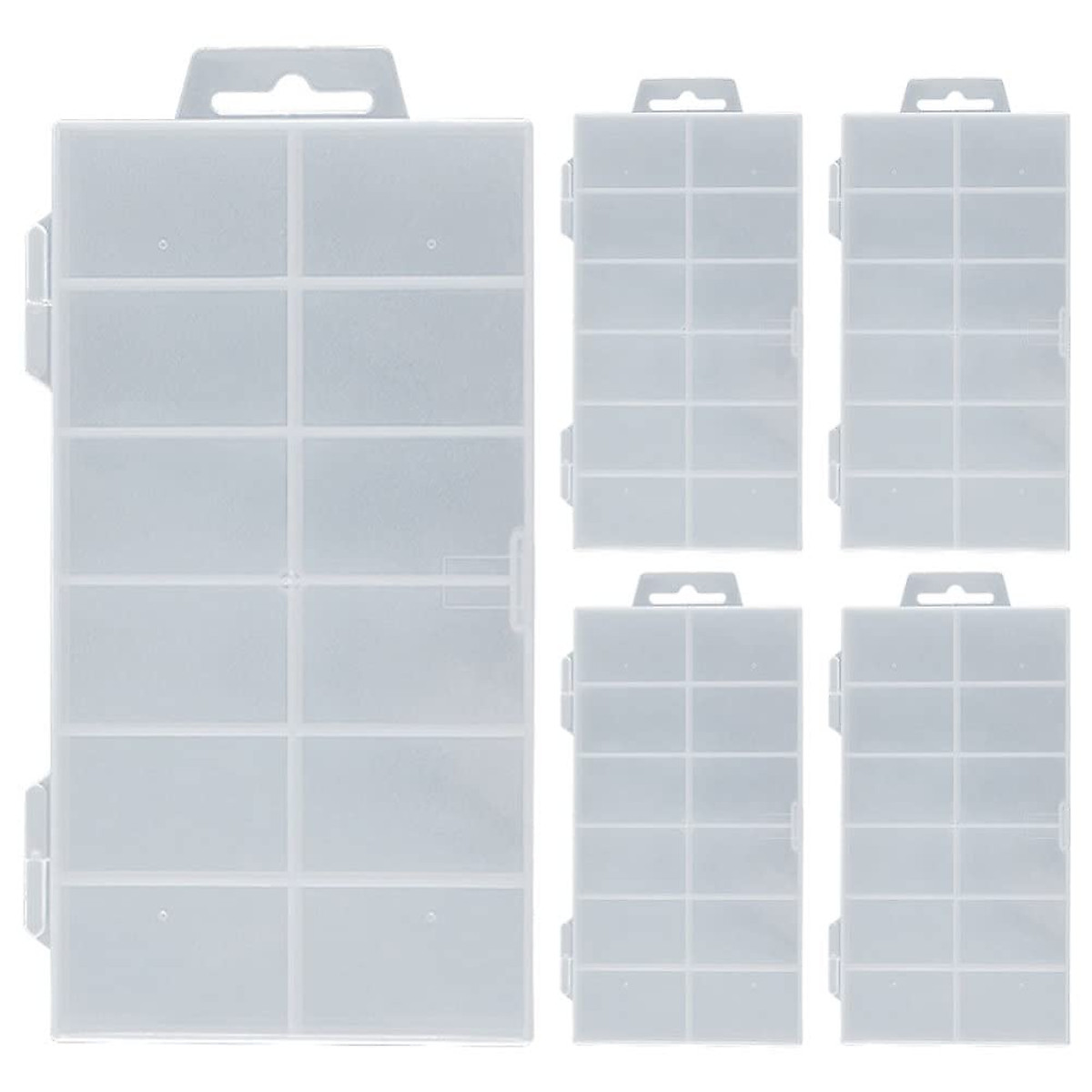 minkissy 5Pcs Boxes containers with lids Portable Bead Box Transparent Beads Button case containers for Beads Storage Box Screw Clamshell Small Object Diamond Box pp Suitcase