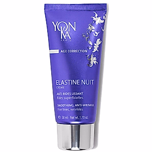 Yon-Ka Elastine Nuit Anti-Wrinkle Night Cream (50ml) Anti Aging Facial Moisturizer and Eye Cream, Soften Fine Lines and Wrinkles with Vitamin C and Elastin Peptides, Paraben-Free
