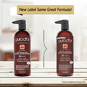 PURA D'OR 16 Oz Professional Grade Clinically Formulated Biotin Conditioner - Daily Hair Care Routine For Thinning Hair - 2X Concentrated DHT Blocker Hair Thickening Products For Women & Men