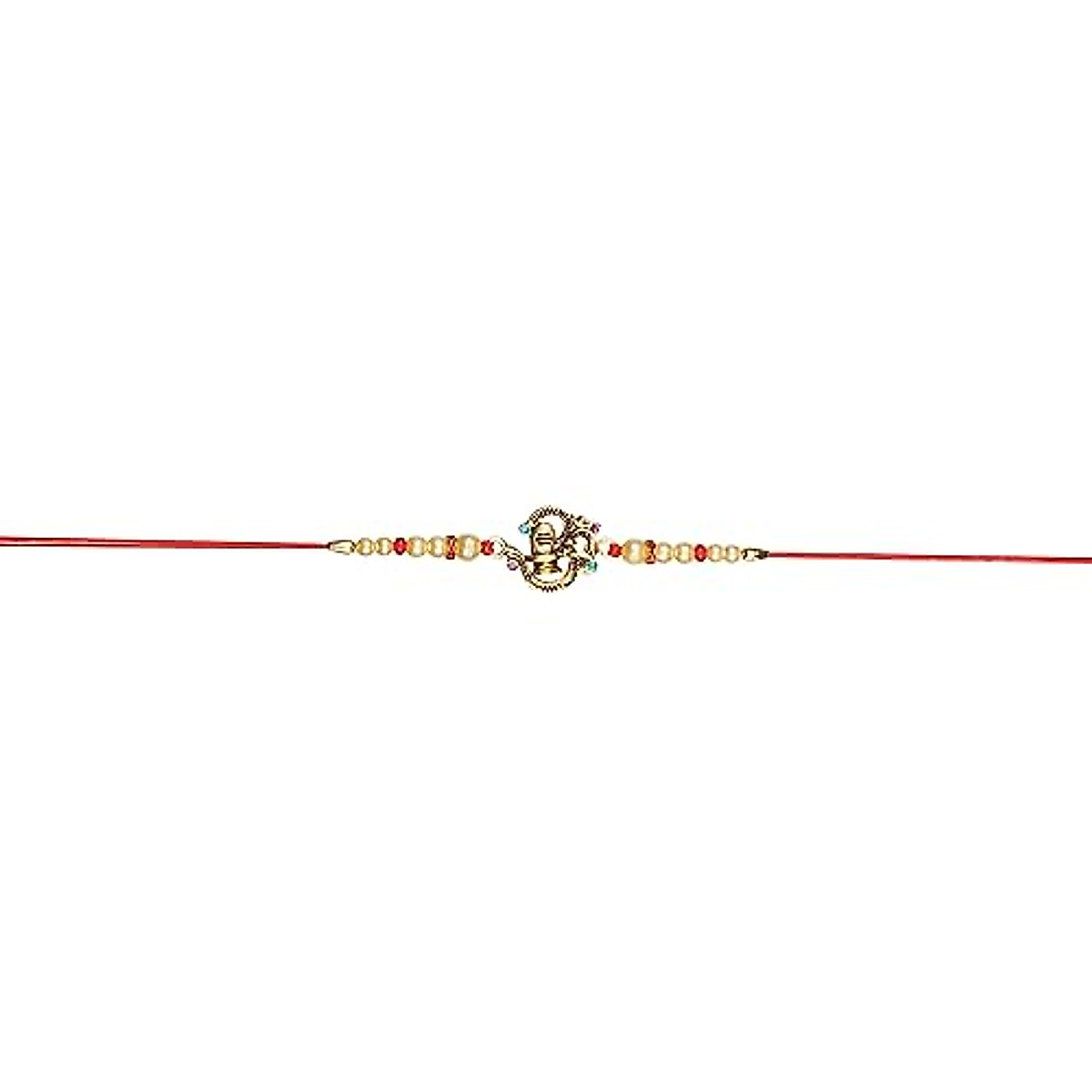 CHERKRAFT Rakhi Thread for Brother Men/Boy - Designer Rakhi with OM Symbol for Rakshabandhan (Pack of 1) (Design 3)