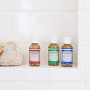 Dr. Bronner's - Pure-Castile Liquid Soap (2 Ounce Variety Gift Pack) Almond, Unscented, Citrus, Eucalyptus, Lavender, Peppermint, Rose, Tea Tree - Made with Organic Oils, For Face, Body and Hair