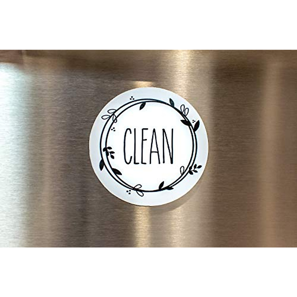 Dishwasher Magnet Clean Dirty Sign, Farmhouse Rustic Clean Dirty Magnet for Dishwasher, Dirty Clean Dishwasher Magnets, Dishwasher Clean Dirty Sign, Double-Sided Strong/Non Scratch
