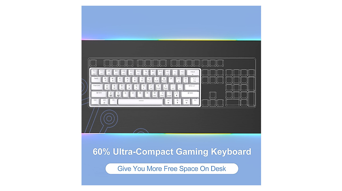 DIERYA 60% Mechanical Keyboard - Compact Gaming Gear