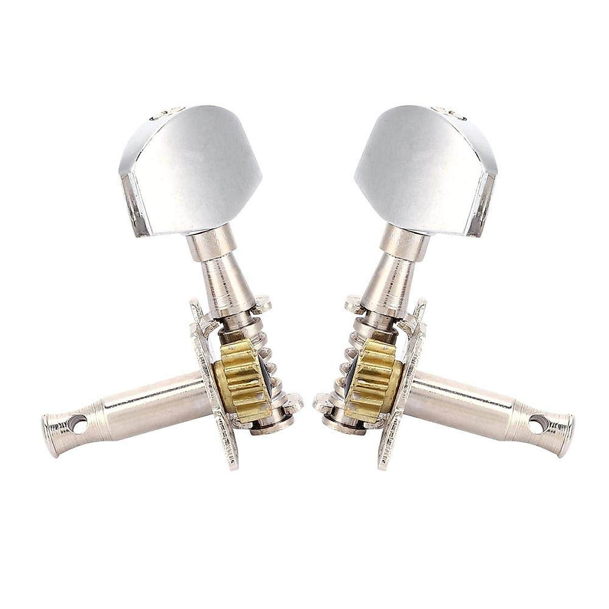 Alomejor Ukulele Tuning Peg 2L + 2R Ukulele Tuning Peg Machine Head with Mouting Screws for Classical Ukulele