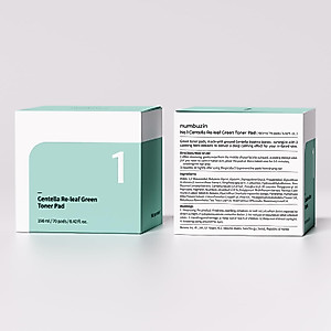 numbuzin No.1 Centella Re-Leaf Green Toner Pad