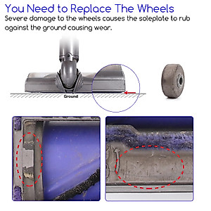 WYWY.Wide Roller Brush Bar Compatible with Dyson V10 V11 V15 Vacuum Motor Head Replacement Parts, for 100W High Torque Cleaner Head 97010005 969331-01