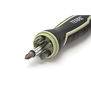 Terre Products, 6 in 1 Double Faced Hammer Tool, Small Rubber Mallet Hammer, Built-In Multi Bit Screwdriver, Ergonomic Non-Slip TPR Handle, Perfect for Crafts, Jewelry, Wood, Auto, and Flooring