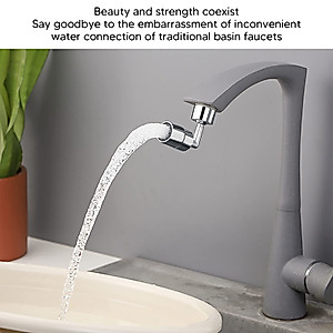 360 Degree Swivel Faucet Extender, Faucet Extender for Bathroom Sink, Splash Proof Large Angle Rotating Faucet Extender, Soft Water Discharge for Home Bathroom, Kitchen, Restaurant