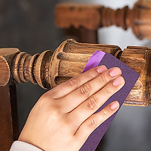 Sandpaper 220 Grit,Wet Dry Sanding Sheets,High Performance Ceramic Abrasive Sand Paper for Wood Furniture Finishing,Metal Grinding,Automotive Polishing,9 x 3.6 Inch,Purple,25-Pack