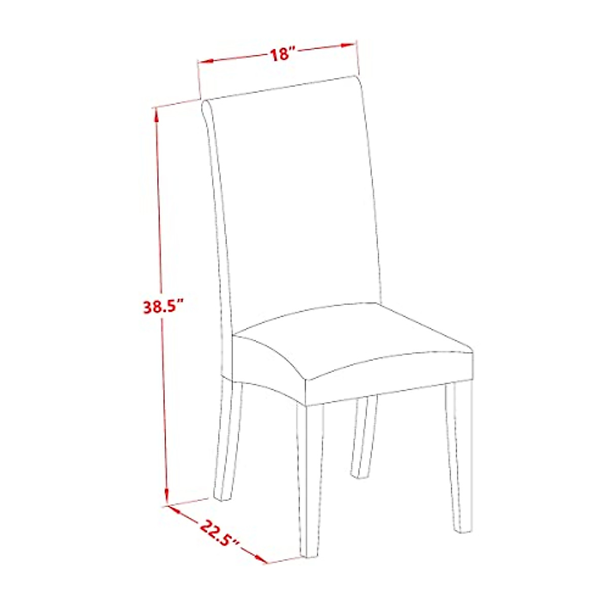 East West Furniture DLBA3-WHI-01 3 Piece Modern Dining Table Set Contains a Round Wooden Table with Dropleaf and 2 Cream Linen Fabric Upholstered Parson Chairs, 42x42 Inch, Linen White