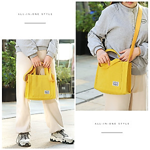 Women's Corduroy Fashion Satchel Designer Messenger Crossbody Hobo Handbag, Yellow