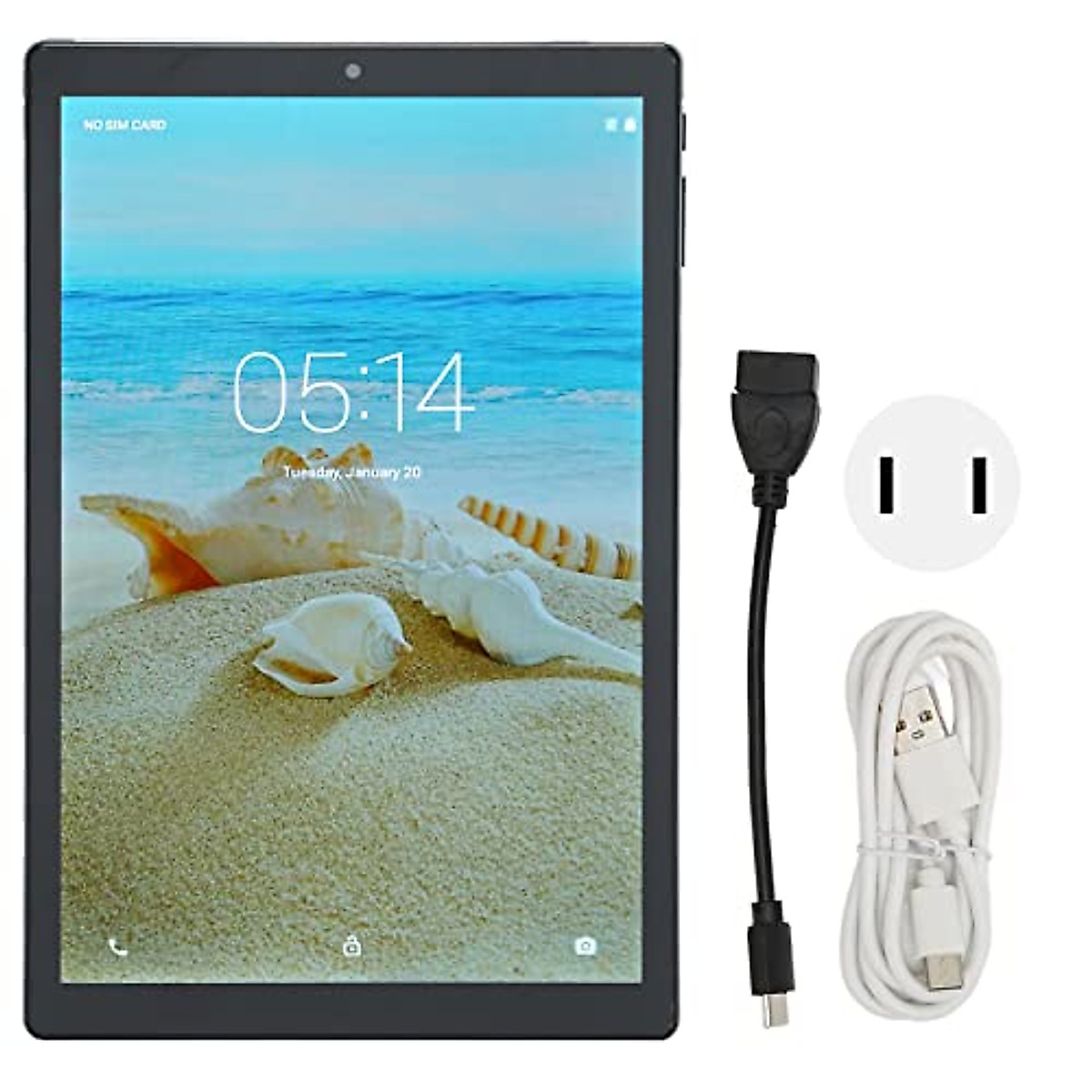 Naroote 10 Inch Tablet, HD Tablet 4GB RAM 64GB ROM Dual Speakers 100‑240V IPS Screen Travel 3G (US Plug)