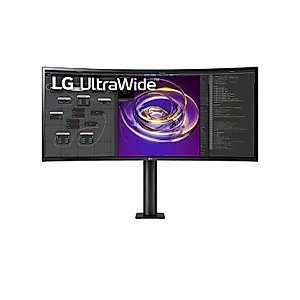 LG 34BP88CN-B 34” 21:9 QHD UltraWide™ Curved Ergo Monitor with HDR10, USB Type-C™, & AMD FreeSync™