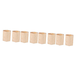 SEWACC 8 pcs Hexagon Compartments Organizers Multi Planter Toothbrush Color Holder Tube Wood Unpainted Unfinished Bedroom DIY Stand Stationery Crafts Pot Cosmetic Vase