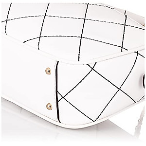 GUESS Cessily Top Zip Shoulder Bag White Multi One Size