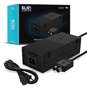Sliq Gaming Xbox One Power Supply Brick with Power Cable Replacement for Xbox One - Original Built - 100-240V Auto Voltage AC Adapter - Includes 1-Year Warranty - USA Brand