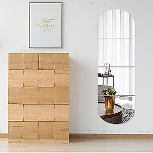 Full Length Acrylic Wall Mirror for Walls 40 x 30cm, Plexiglass Big Large Mirror, Bathroom Wall-Mounted Full Body Mirrors for Make Up Baby Room Mirror Living Room Entryway Bedroom Decor Decoration