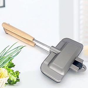 Mini Sandwich Maker,Pie Maker, Hot Dog Toaster With Detachable Handles Campfire Cooking Equipment Pie Irons for Camping Cast Iron Mountain Pie Maker