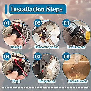 SRV7000-670 Auger Feed Motor Compatible with Pelpro and Pleasant Hearth Pellet Stoves, 2RPM Auger Motor