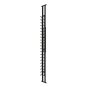 Ultra Wine Racks Floor-to-Ceiling Mount Display (1 Side, Single Deep, Black)
