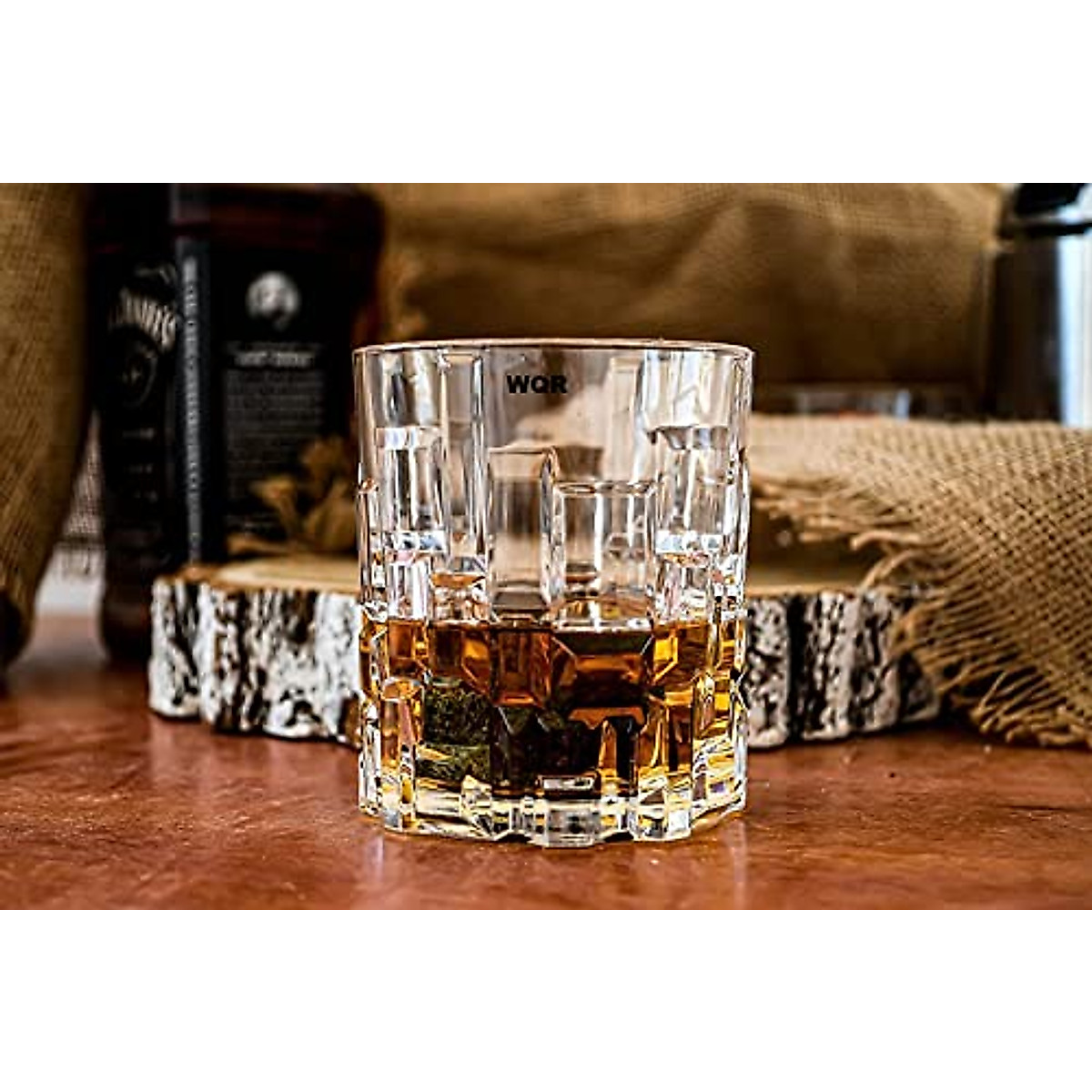 Farielyn-X Crystal Whiskey Glasses, Set of 6 Scotch Glasses, Tumblers for Drinking Bourbon, Scotch, Cocktail, Cognac, Irish Whisky, Large 10oz Premium Crystal Glass Tasting Cups for Men & Wo