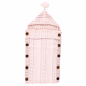 Hudson Baby Unisex Baby Knitted Baby Lounge Stroller Wrap Sack, Blushing Bride, One Size