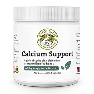 Wholistic Pet Organics Sea Coral: Organic Sea Coral Calcium Dog Supplement - Natural Source of Calcium for Dogs Teeth and Bone Health - Natural Marine Coral Calcium Vitamins for Dogs