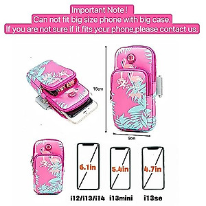 Klasikok Pouch Bag for Stanley 40oz Water Bottle Tumbler,Gym School Phone Pouch for Stanley Cup,Chapstick Holder Caddy Bag for Sport Bottle (Rose Red)