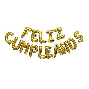 Letter Balloons Feliz Cumpleanos Gold Balloon Happy Birthday Balloons Birthday Banner Decoration Party Decoration Supplies