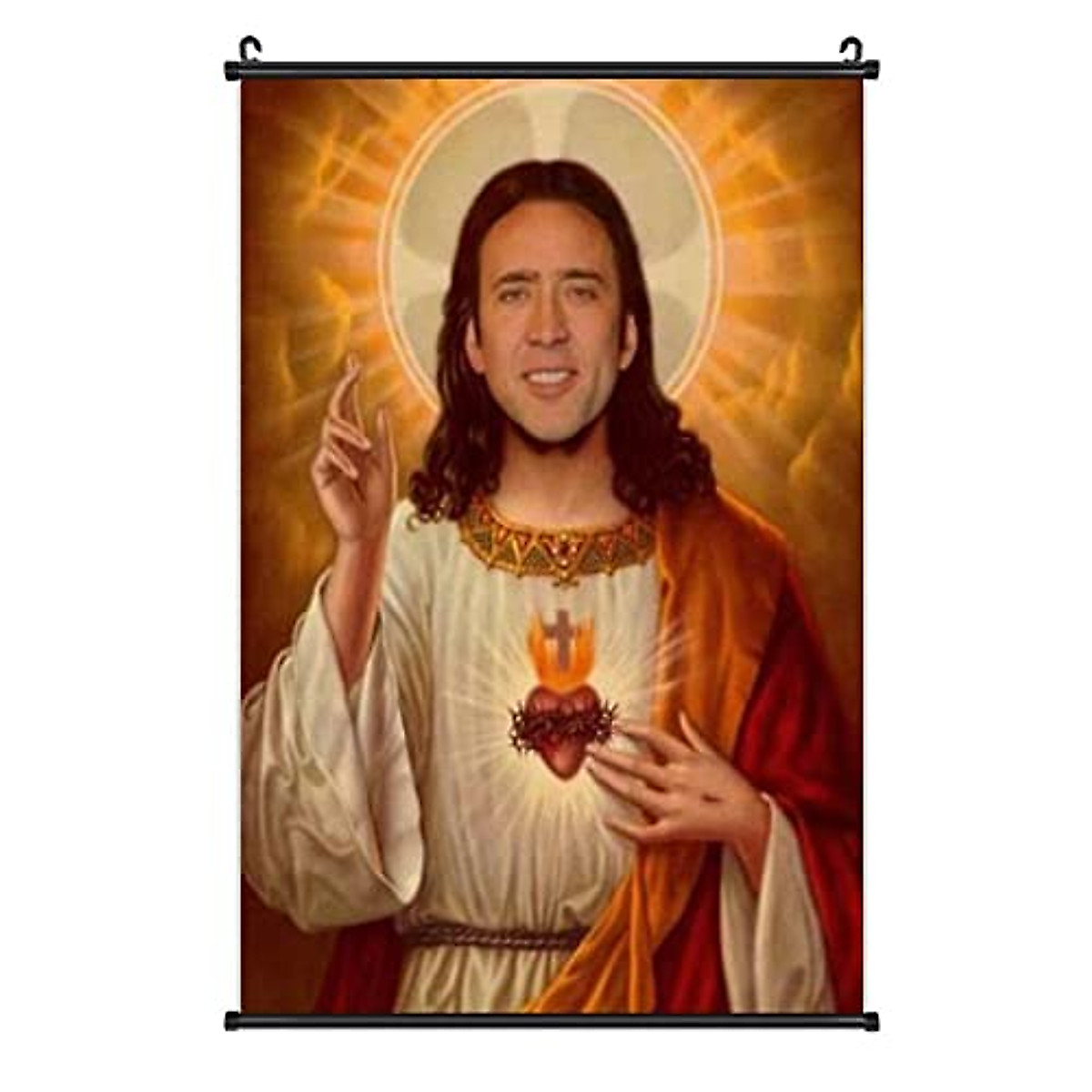 Jesus Poster Hd Canvas Hanging Paintings Nicolas Decorative Wall Scroll Poster for Home Office Bedroom Decoration 16x24 in