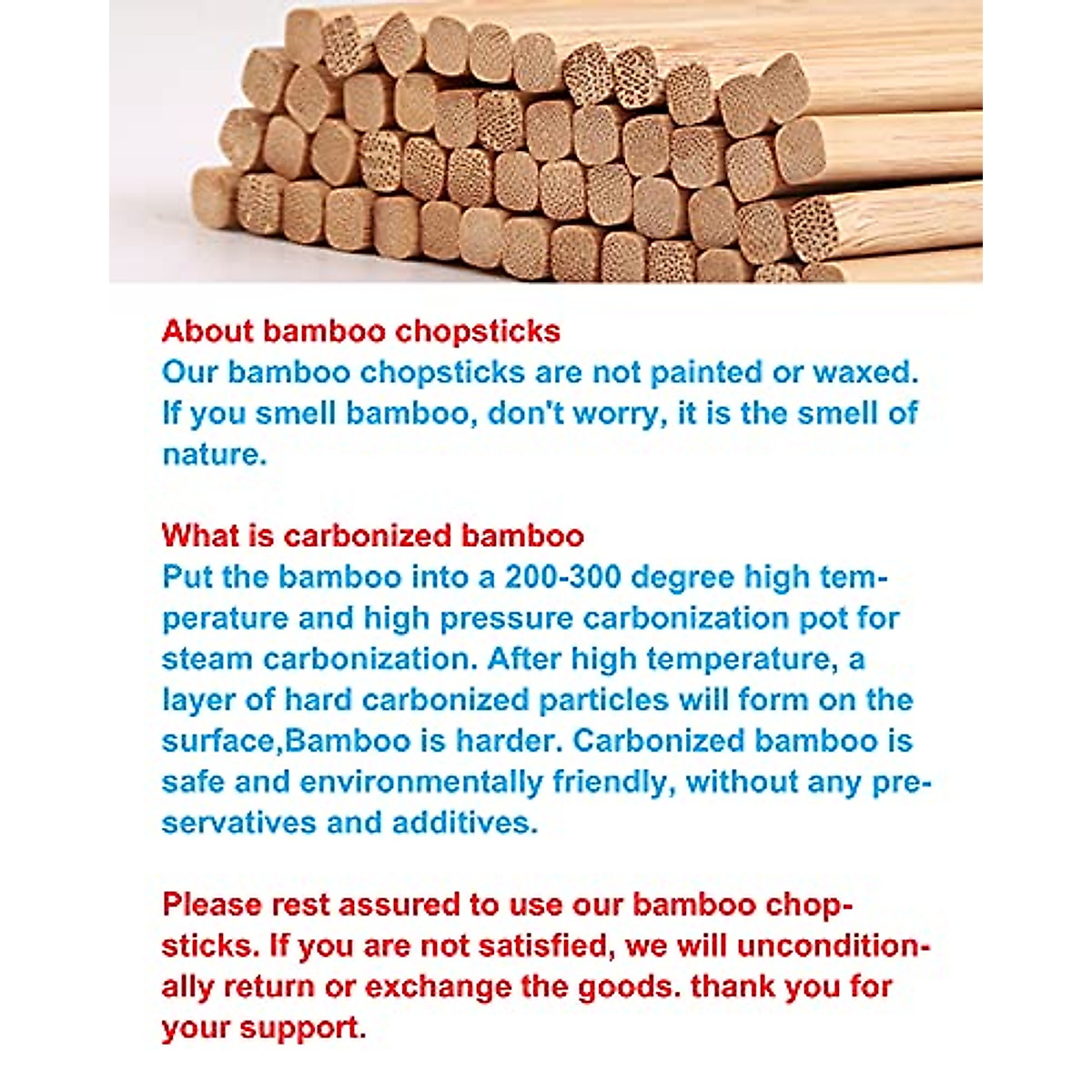 YUNDUOJIA 5 pairs of bamboo chopsticks can be reused, classic healthy high-quality natural bamboo chopsticks, can be washed in the dishwasher, 9.8 inches / 25 cm, (pattern: more than every year)