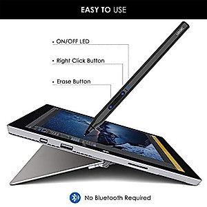 Stylus Pen for Surface Pro, Uogic Stylus Pen with Palm Rejection, Smooth Writing,1024 Levels Pressure, Rechargeable, for Surface Pro (3 Gen and Later Versions), Surface Go (1/2/3 Gen), and More.