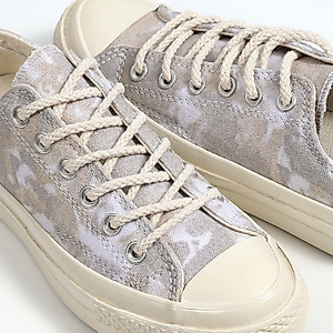 Handshop 2 pairs Round Rope Shoe laces, Thick Cotton Sneaker Shoelaces for Men Women Shoes Beige 100(5mm)