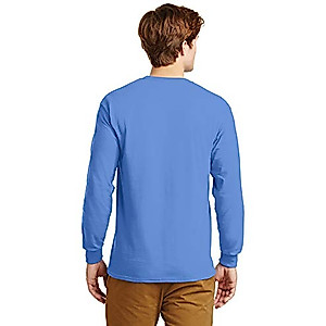 Gildan 100% Cotton Long-Sleeve T-shirt (G2400) Tee X-Large Carolina Blue