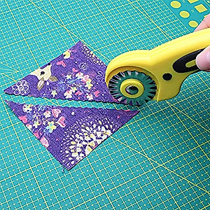 AUTOTOOLHOME 45mm Wavy Rotary Cutter 10pc Pinking Circular Refill Blades Fabric Paper Cutters Cutting Knife Patchwork Leather Sewing Tool