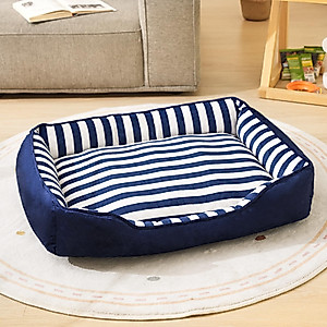 LinkRomat Dog Beds Large Sized Dog with Cushion, Extra Large Dog Bed Removable Washable & Waterproof Dog Bed, Indestructible Chew Proof Dog Bed Suit Medium & Large Dog, M, 35" L X 27" W X 6" Th