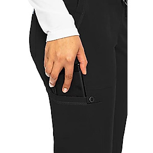 Med Couture Women's Touch CollectionYoga Jogger Jenny Scrub Pant, Black, Medium
