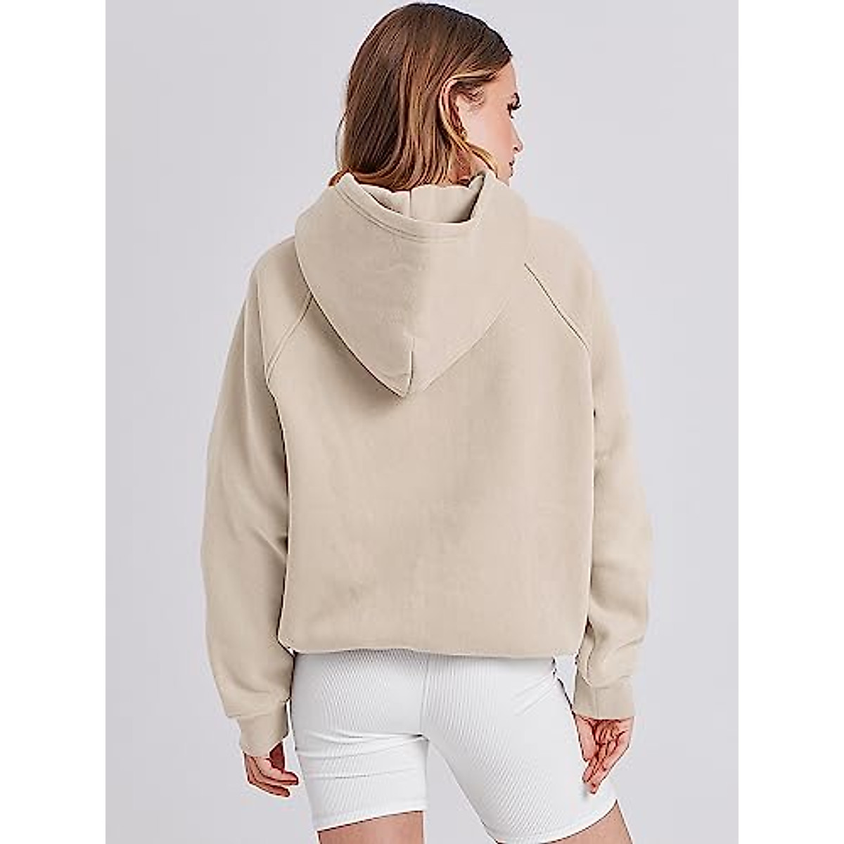 ANRABESS Hoodies for Women Fleece Oversized Sweatshirt Long Sleeve Casual Loose Fit Basic Athletic Workout Pullover Sweatshirts Fall Outfits Clothes Preppy Clothing 1025xingse-M Apricot