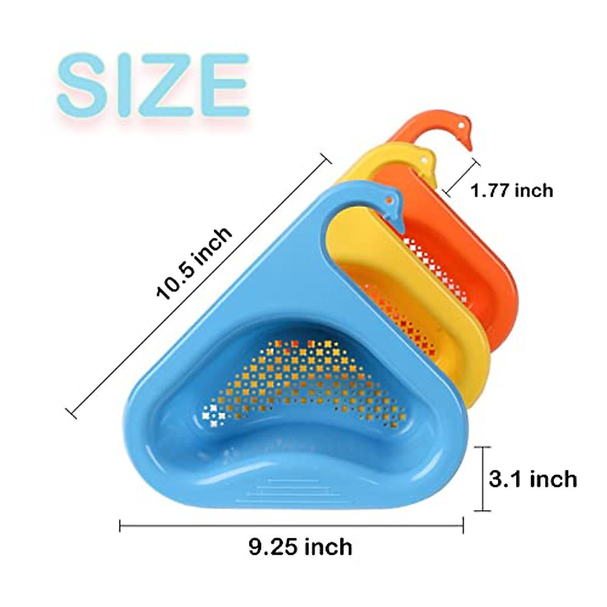 JJYDX 4 PCS Swan Drain Basket for Kitchen Sink, Multifunctional Household Swan Drain Basket for Sink, Swan Basket for Kitchen Sink Easy to Disassemble Fits All Sinks (One Reusable Sponge) (4 PCS)