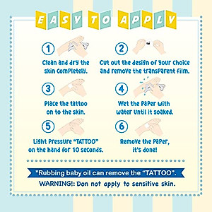 Blue Dog Tattoo Stickers 8 Sheets, Birthday Party Supplies, Glow in The Dark/Luminous Temporary Tattoos Sticker & Decoration for Kids Girls Boys, Themed Parties Favors Gift & Decorations