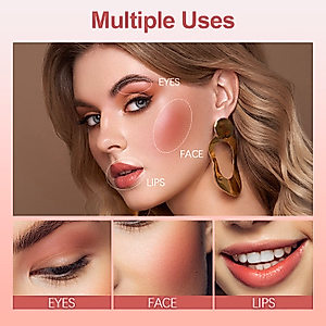 Liquid Blush - Silky Cream Blush,Blendable Blush Stick for Cheeks,Natural Matte Blush Wand,Moisturizing & Long Lasting Face Blush (02#Lucky)