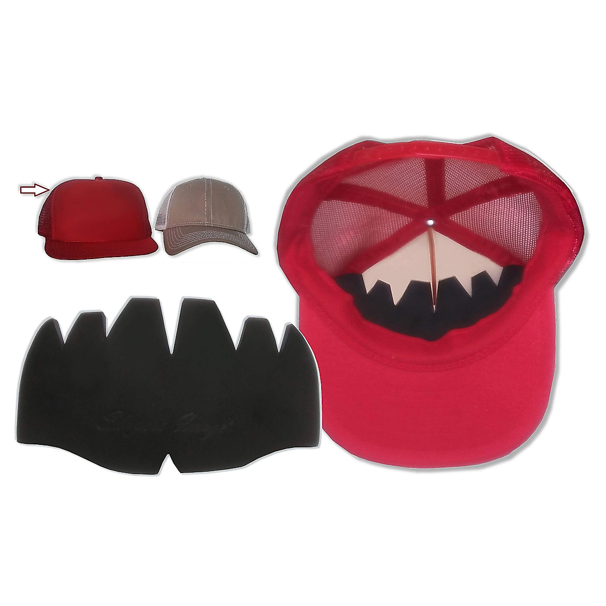Shapers Image ( 3 Count, Black Trucker Baseball Cap Perfector Inserts. Enhance Your Cap.