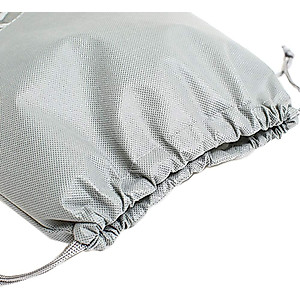 Medsuo 3pcs Breathable Large Non-Woven Drawstring Travel Shoe Bag with Transparent Slot for Men and Women for Boots High Heel Shoes and Sandals (Light Grey)