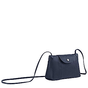Longchamp Le Pliage Cuir Small Crossbody Leather Shoulder Bag, Navy